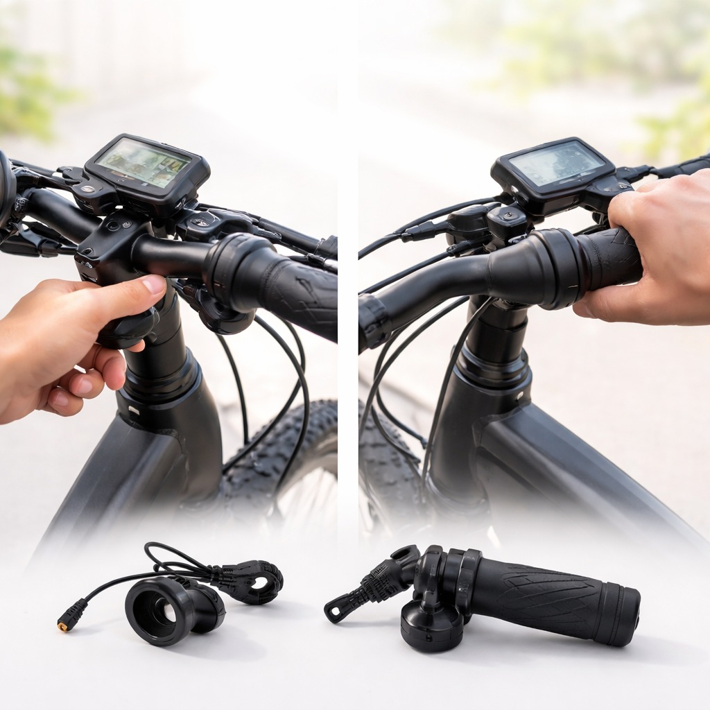 Thumb vs Twist Throttle for E-Bike (India 2026) | KitsGuru - KitsGuru