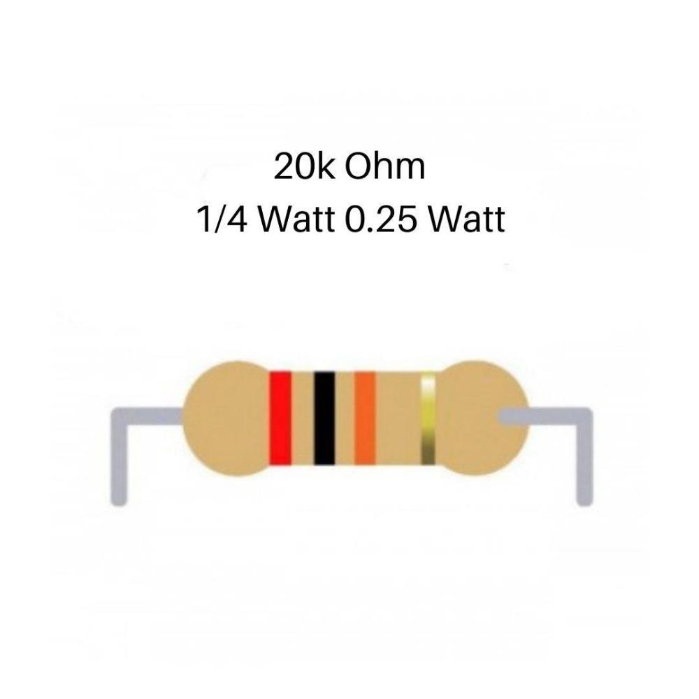 20k Ohm Resistor Chart