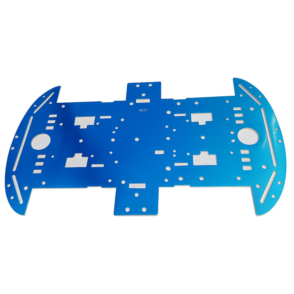 4WD Robot Chassis Kit Aluminum BO Motor Top Plate Blue
