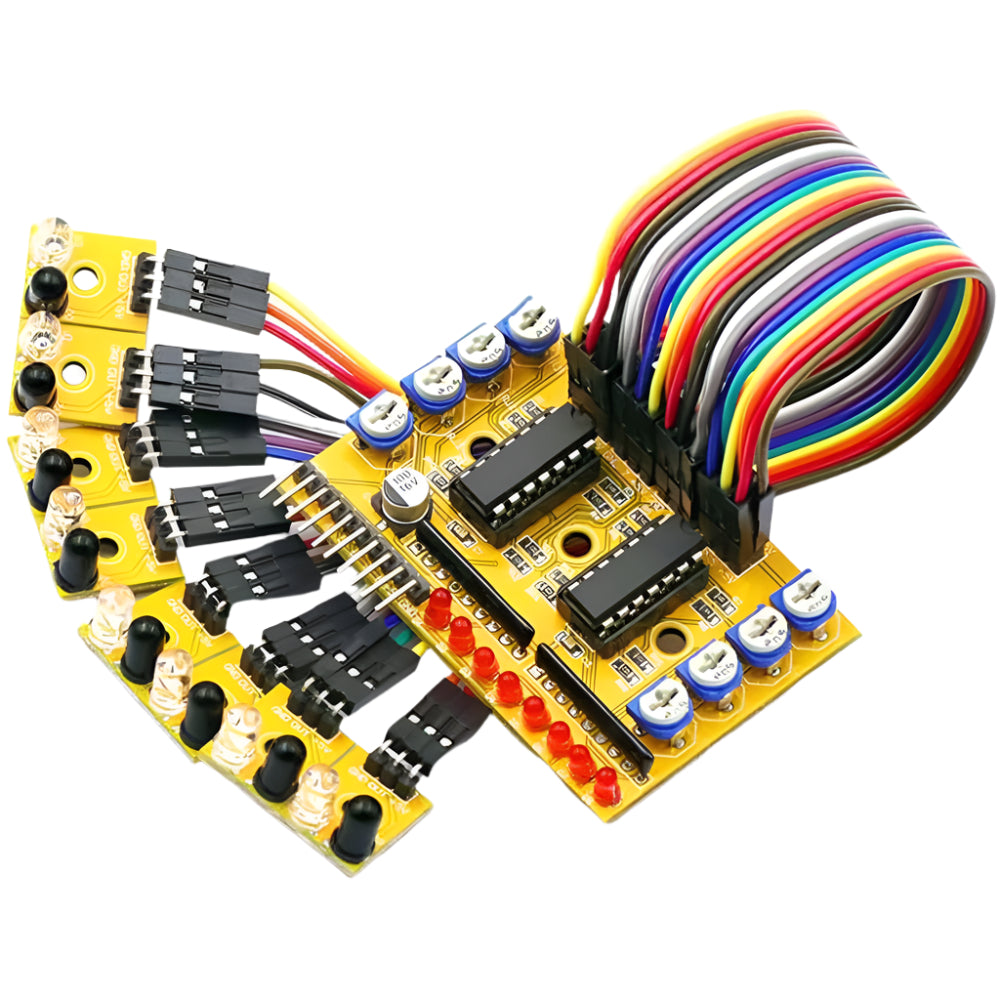 8-channel Infrared obstacle module TCRT5000 @ KitsGuru