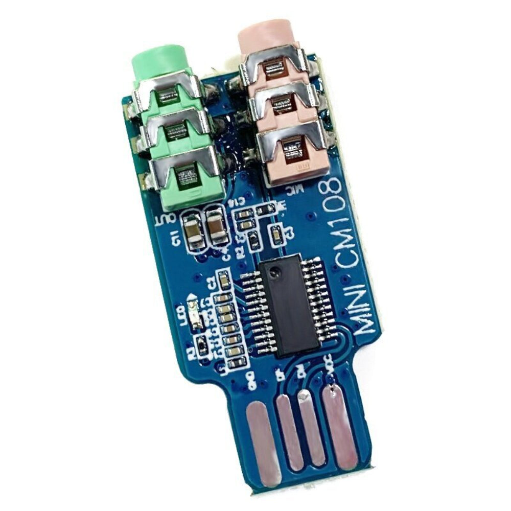 CM108 Mini USB Sound Card Module Driverless External Audio