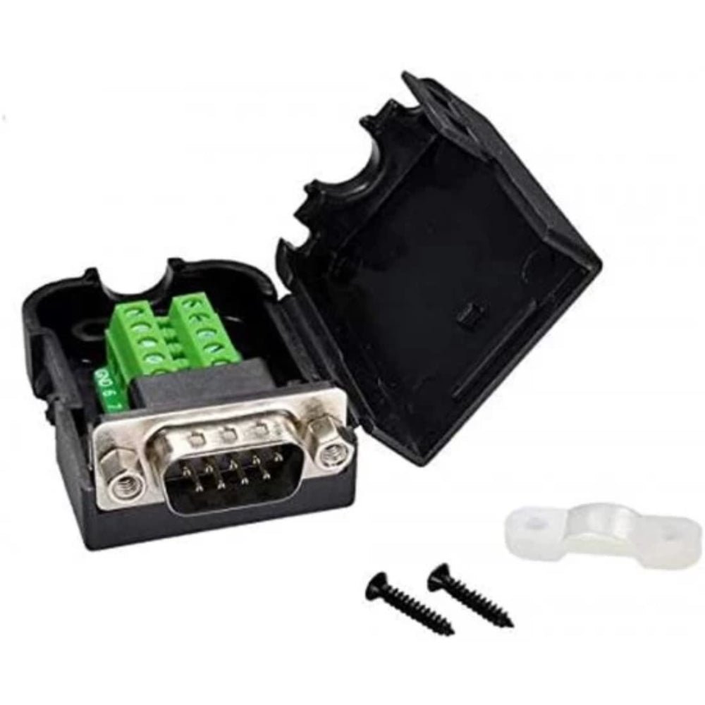 DB9 Male Screw Terminal to RS232 RS485 Conversion Board with Shell and