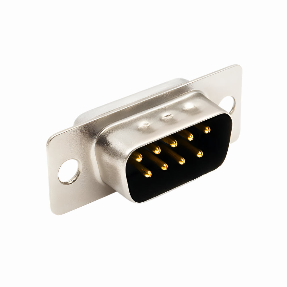 DB9 Straight Male Connector Soldering Type Panel Mount