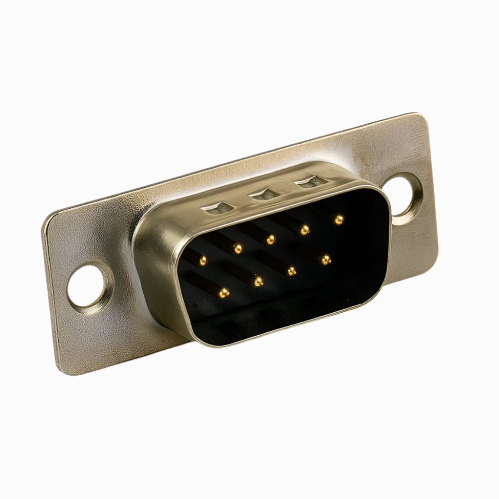 DB9 Straight Male Connector Soldering Type Panel Mount
