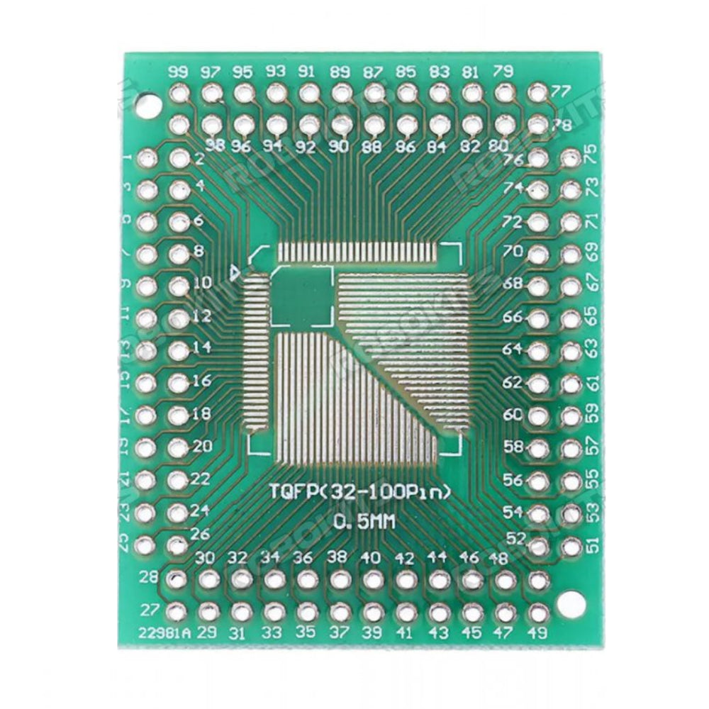 Adattatore Basetta Test PCB QFP TQFP LQFP FQFP 32 44 64 80 100 Pin A Dip
