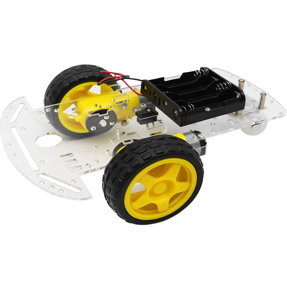 Tracked Robot Chassis 2WD Smart Car Transparent Kit.