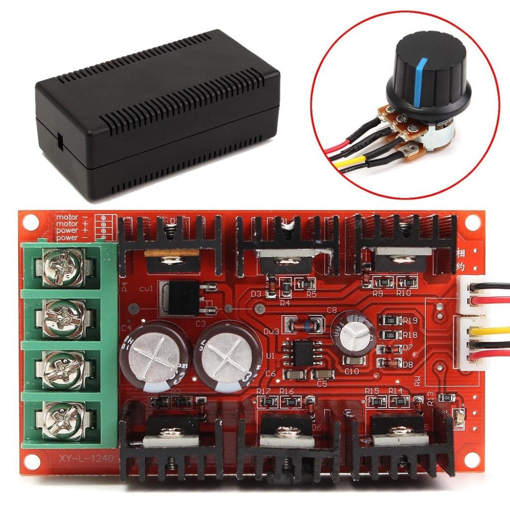 MAX 10-50V 2000W 40A 12V 24V 48V DC Motor Speed Control PWM HHO RC ...