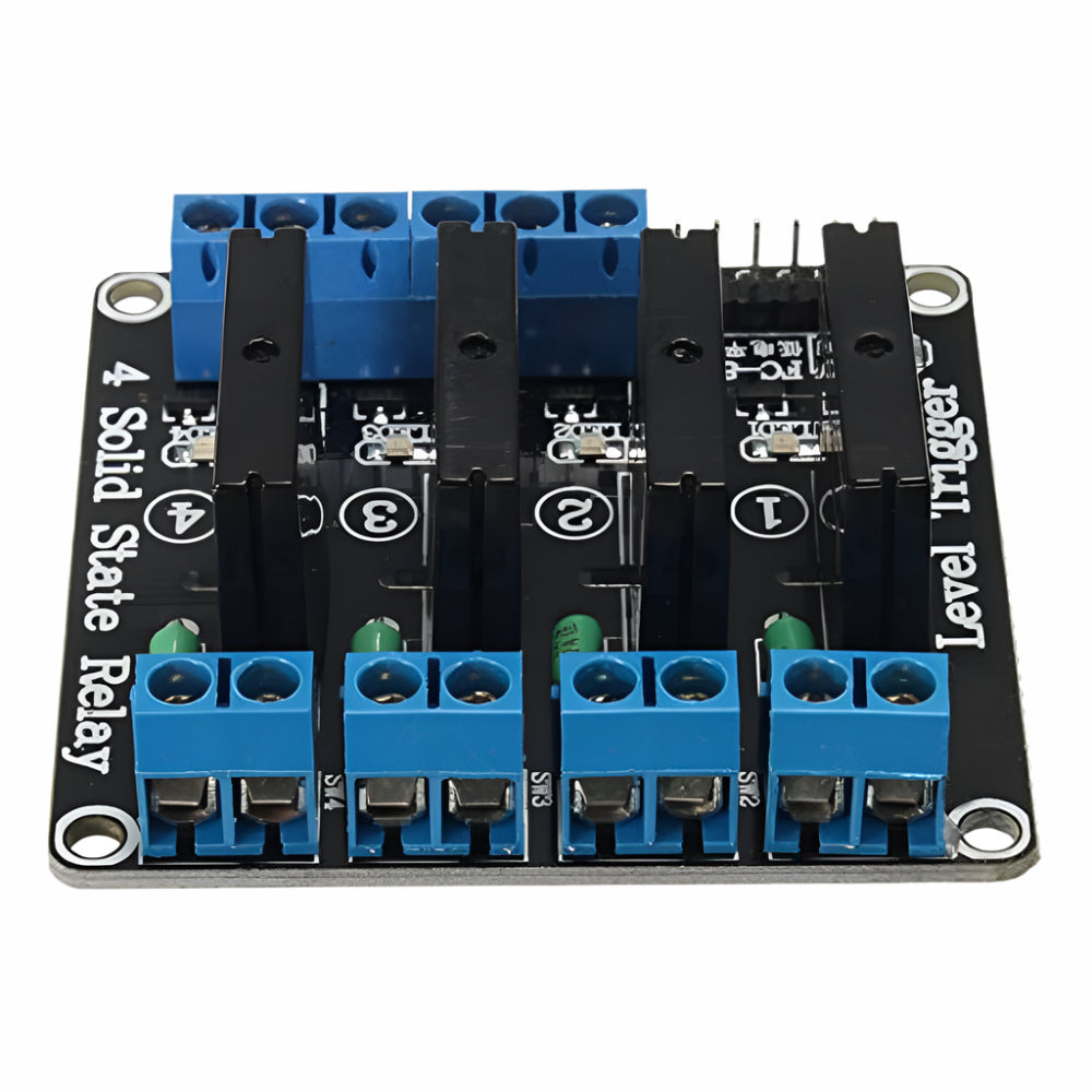4 Channel 5V Relay Module Solid State Low Level SSR DC Control 250V 2A ...