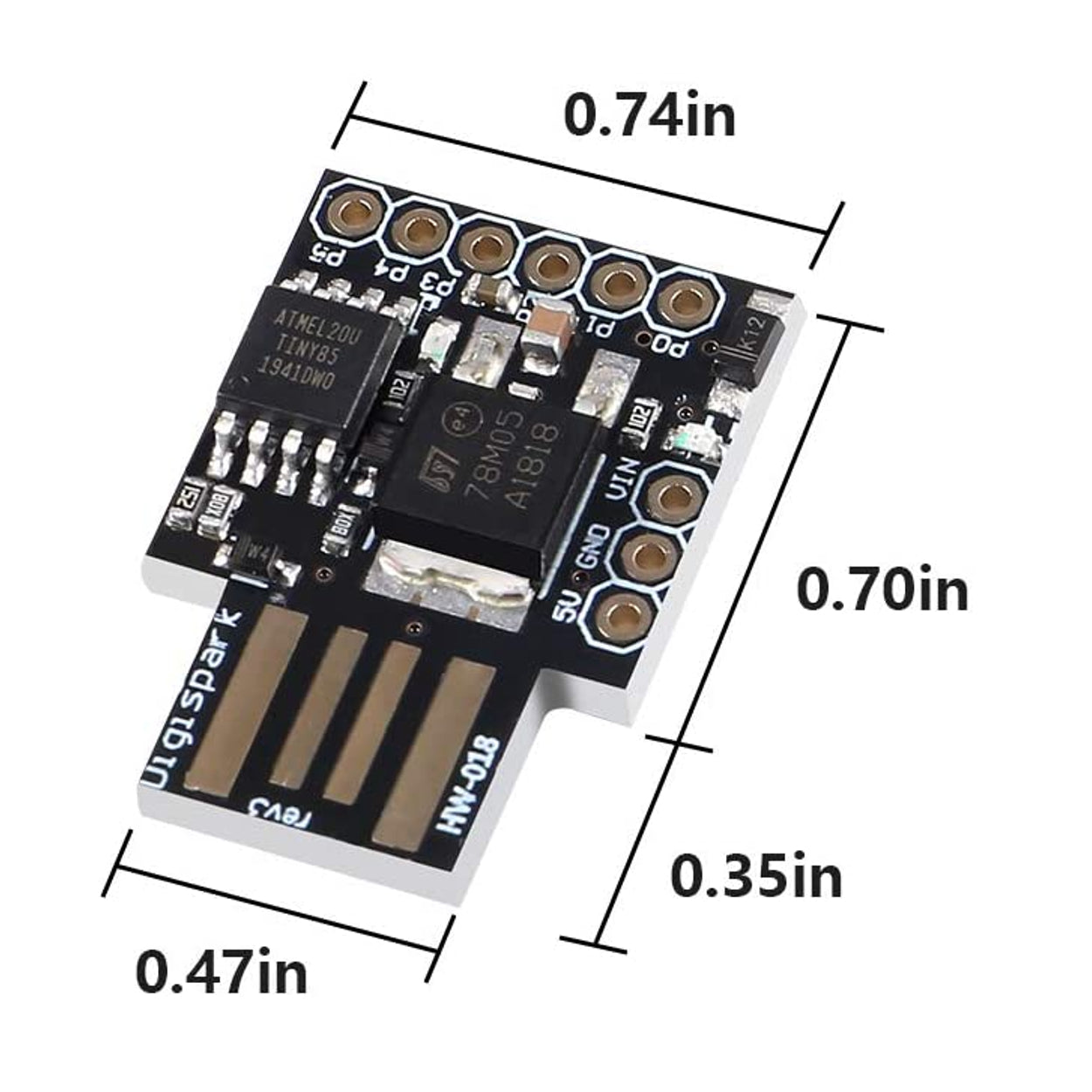 Arduino Compatible USB Microcontroller CANADUINO Attiny85 USB ...
